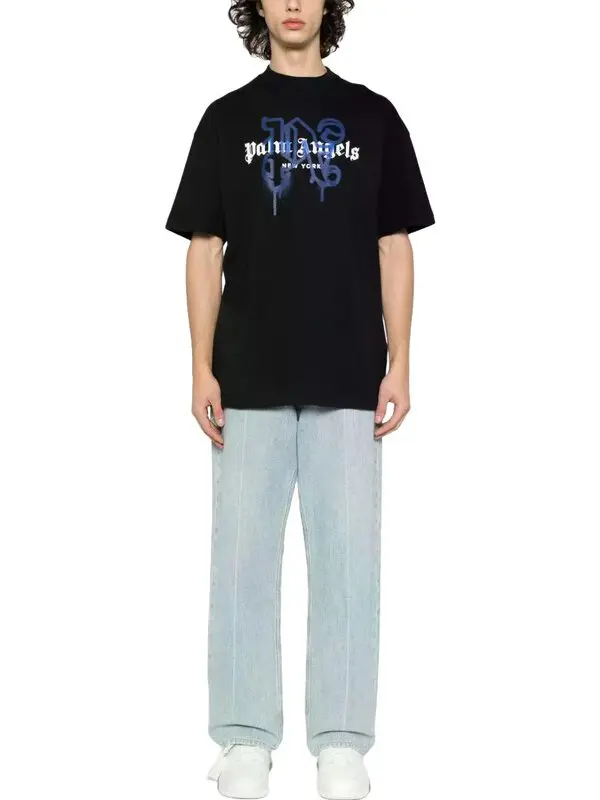 Palm Angels New York Monogram-print T-shirt - Black