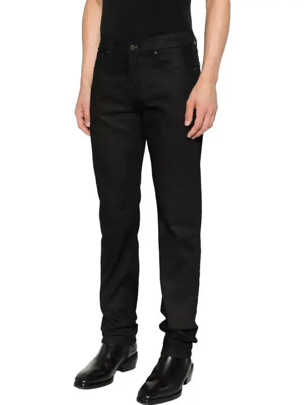 7 For All Mankind Cotton-blend Five-pocket Jeans - Black