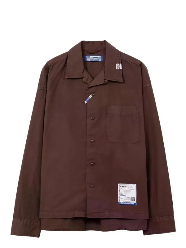 IN･STRU(MEN-TAL). Long-sleeve Patch-pocket Shirt - Brown