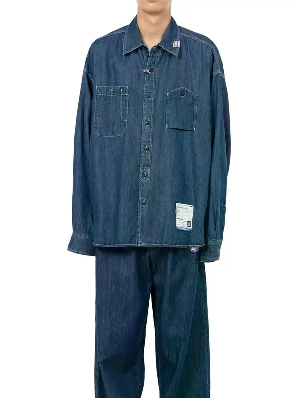 IN･STRU(MEN-TAL). Denim Long-sleeve Shirt - Blue