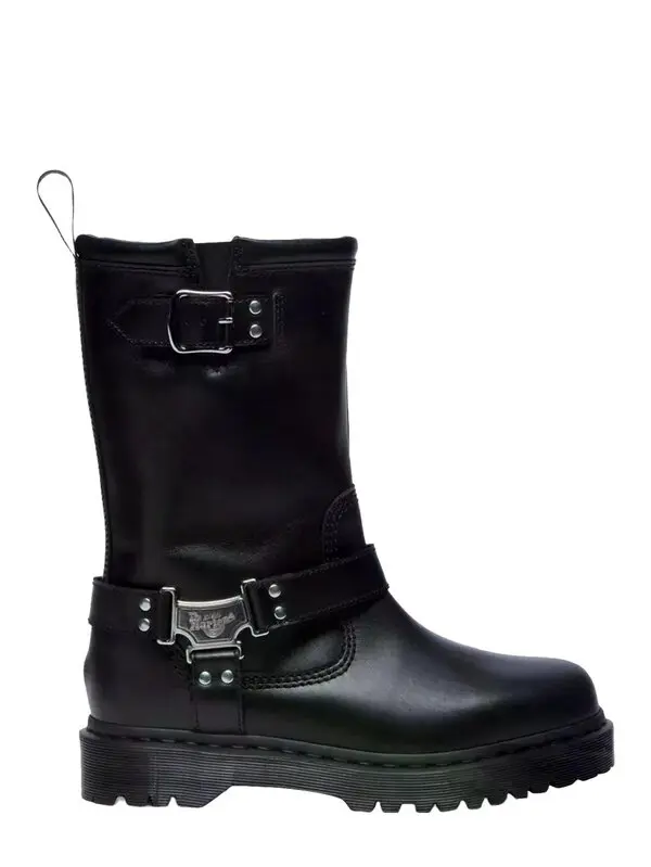 Dr. Martens Anistone Hi Buckle-strap Platform Boots - Black