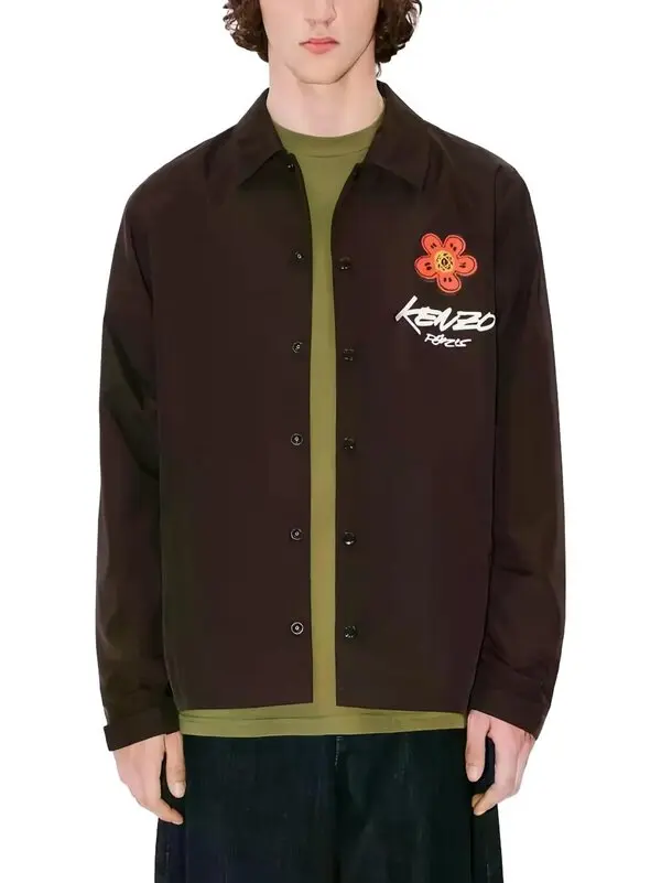 Kenzo X Futura 2000 Flower-detail Shirt Jacket - Brown