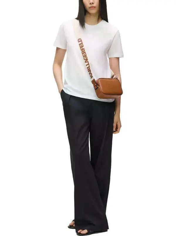 Karl Lagerfeld K/circle Leather Cross Body Bag - Brown