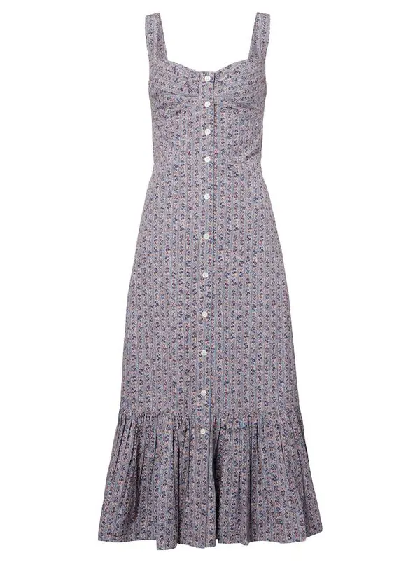 Polo Ralph Lauren Floral Cotton Midi Dress - Multicoloured