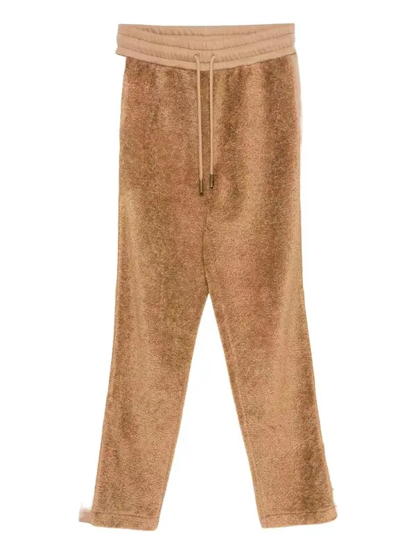 Moncler Teddy Panelled Track Pants - Brown