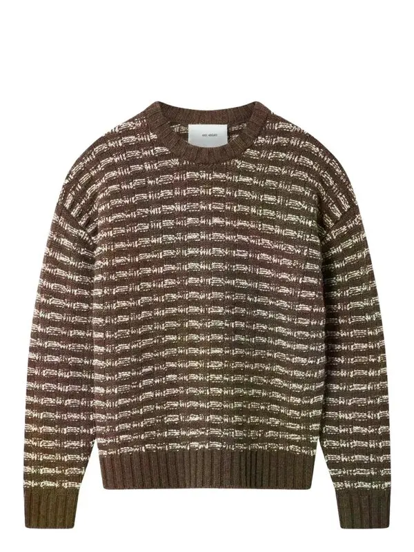 Axel Arigato Sonar Striped Wool Blend Sweater - Brown