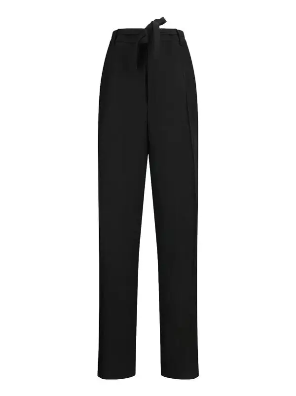 JIL SANDER Tie-belt Tailored Trousers - Black