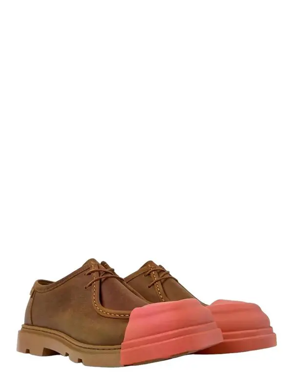 Camper Lace-up Leather Toe-cap Shoes - Brown