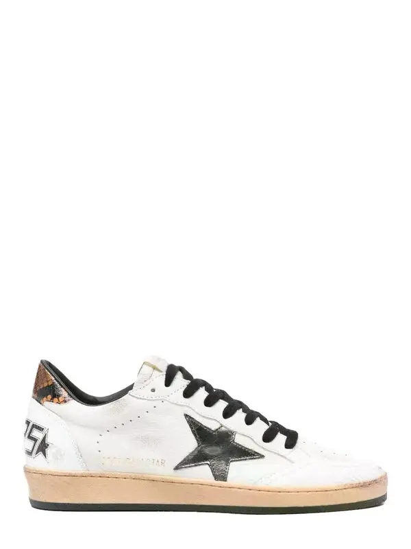 GOLDEN GOOSE Ball Star Snake-detail Sneakers - White