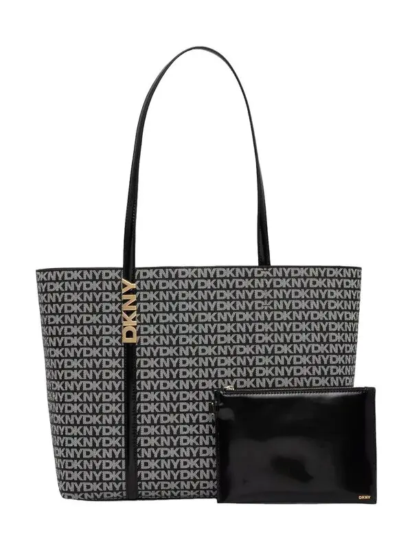 Dkny Logo-plaque Tote Bag - Black