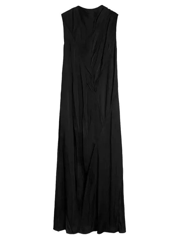 JIL SANDER Satin Maxi Dress - Black