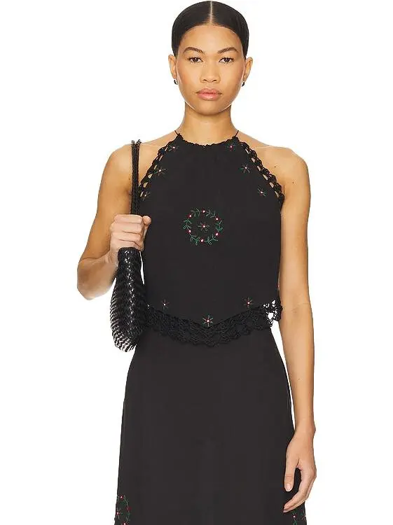 Rixo Ayanna Top In . Also - Black