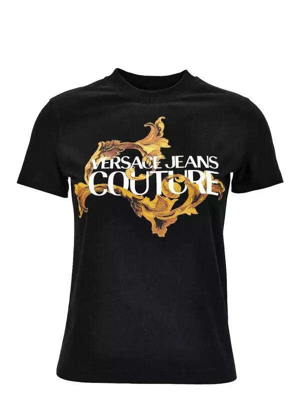 Versace Logo Print T-shirt - Black