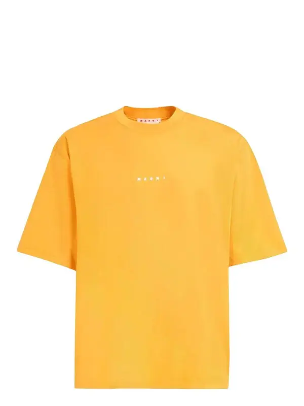 Marni Logo-print Cotton T-shirt - Yellow