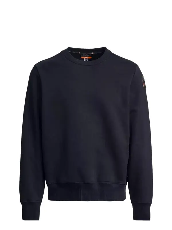 PARAJUMPERS Logo-patch Crew-neck Sweatshirt - Black