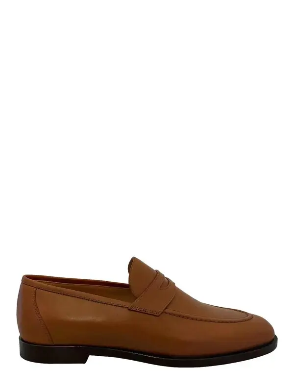 Loro Piana Sergio Penny Leather Loafers - Brown