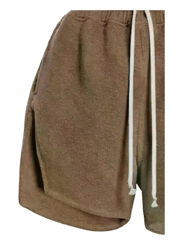 Rick Owens Drawstring Fleece Shorts - Brown