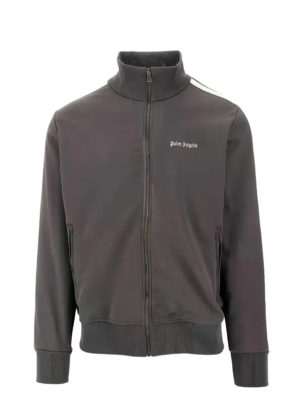 Palm Angels Stripe-detail Long-sleeved Jacket - Grey