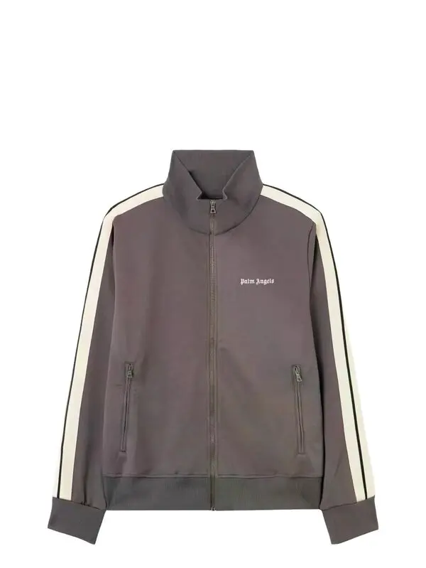 Palm Angels Stripe-detail Long-sleeved Jacket - Grey