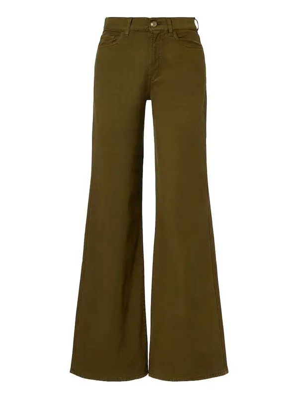 7 For All Mankind Lotta Wide-leg Jeans - Green