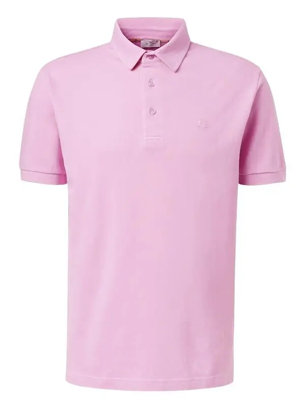 Etro Cotton Pique Polo Shirt - Pink