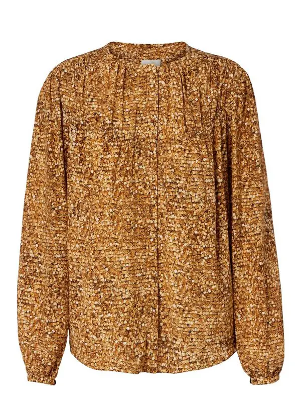 Isabel Marant Étoile Sally Printed Silk-blend Blouse - Beige