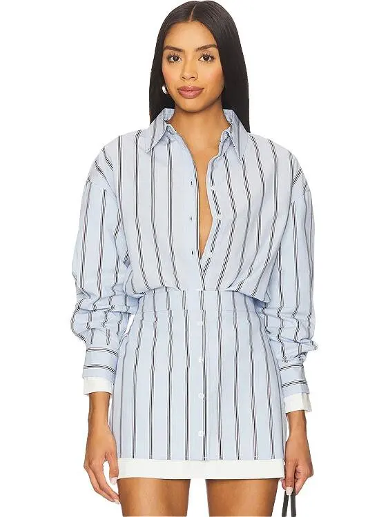 Line & Dot Leia Shirt In . Also - Blue