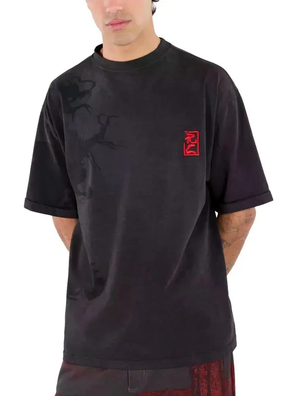 Roberto Cavalli Dragon-print T-shirt - Black