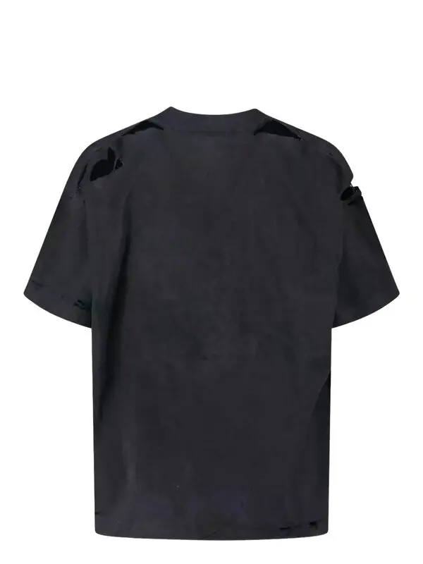 Balenciaga Destroyed Logo T-shirt - Black