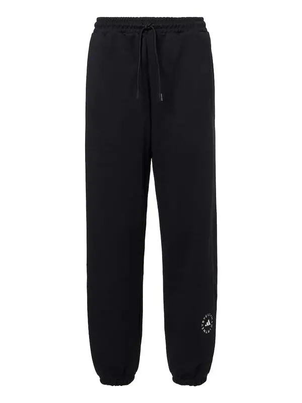 Adidas By Stella McCartney Logo Cotton-blend Sweatpants - Black