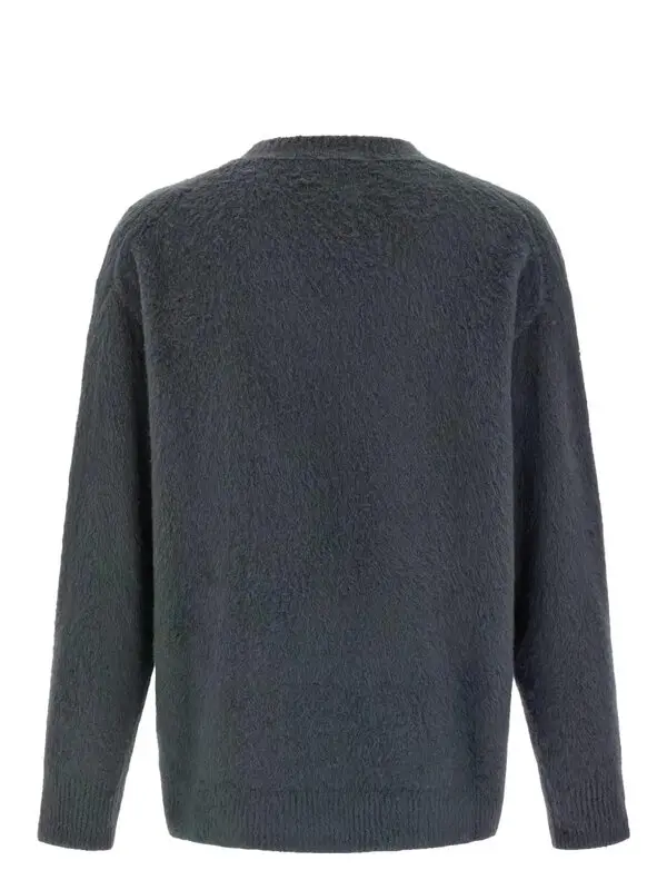 ROBERTO COLLINA Shearling-effect Crew-neck Sweater - Grey