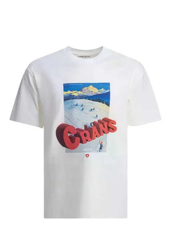VIETTI MERCHANDISE Crans-montana Ski-scene T-shirt - White