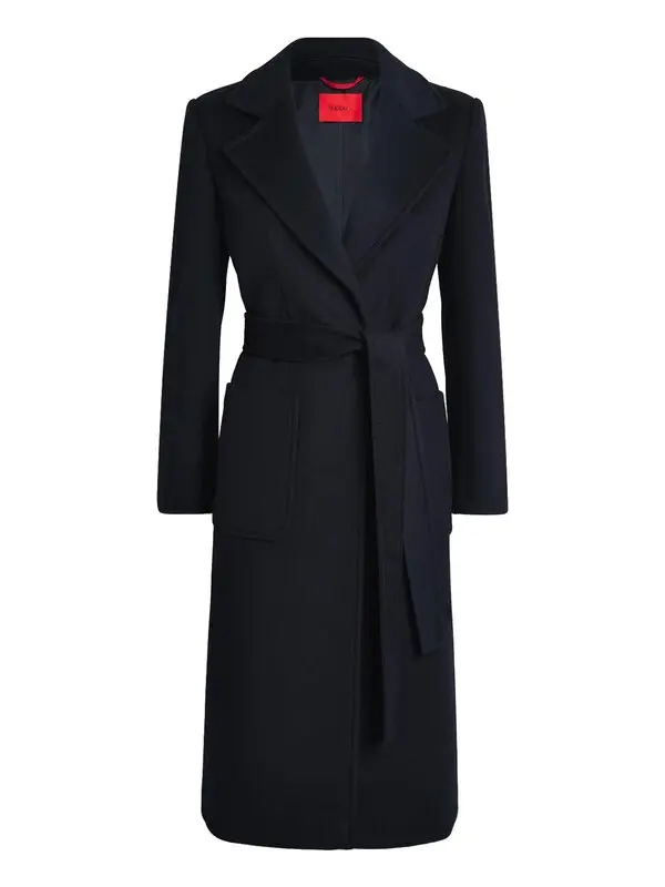 Max & Co. Pure Wool Belted Coat - Blue