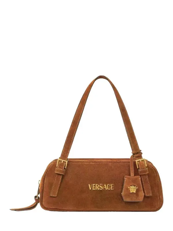 Versace Suede Shoulder Bag - Brown