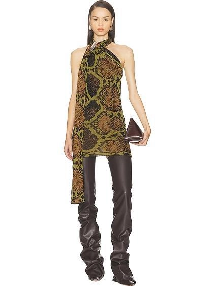 Attico Python Sleeveless Mini Dress - Multicolor