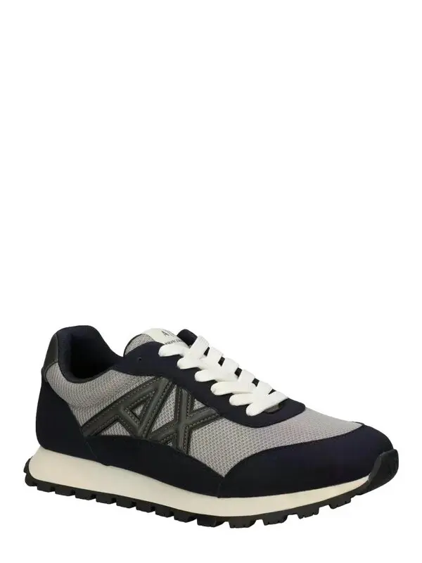 Armani Exchange Logo Detail Sneakers - Grey