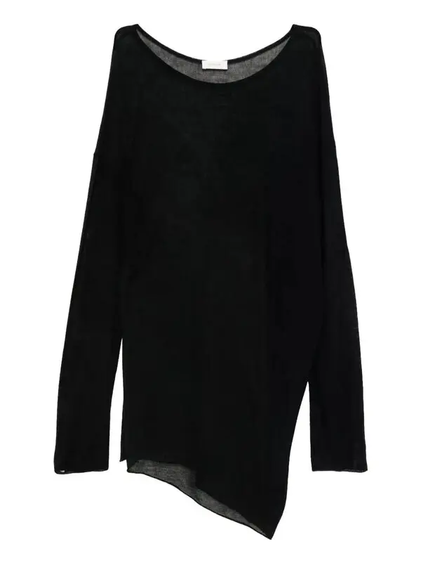 RUOHAN Cobia Asymmetric Long Sleeve T-shirt - Black