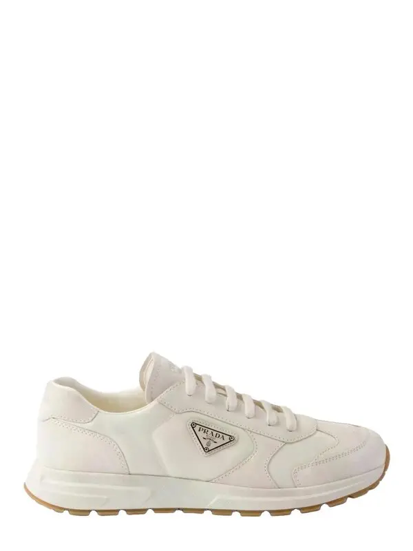 Prada Prax Suede And Re-nylon Sneakers - Neutrals