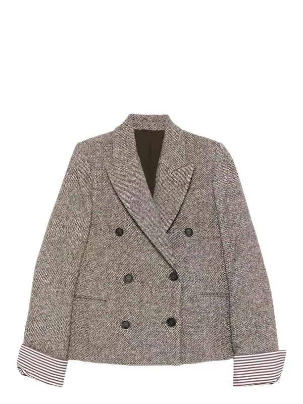 Brunello Cucinelli Double-breasted Blazer - Brown