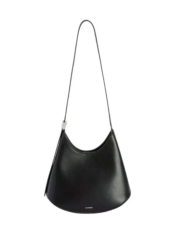 JIL SANDER Eldorado Studded Shoulder Bag - Black