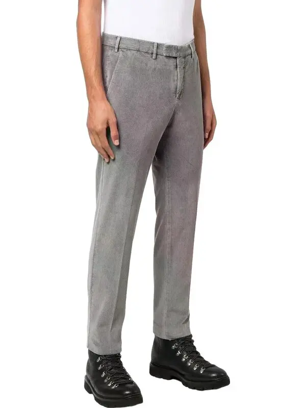 PT TORINO Corduroy Straight-leg Trousers - Grey