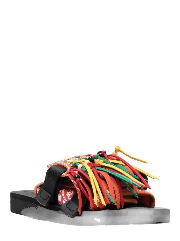 ALANUI X SUICOKE X Suicoke Moto Fringed Slides - Orange