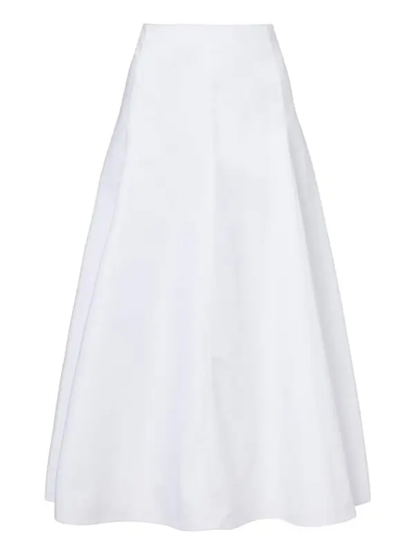 Jacquemus Triangle Cotton Poplin Midi Skirt - White