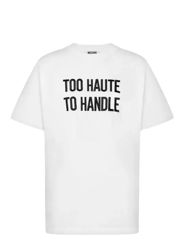 Moschino Cotton T-shirt With Lettering Print - White