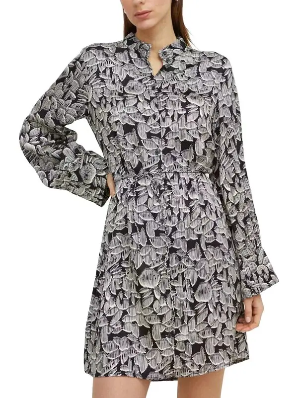 Marc O'polo Abstract Print Shirt Dress - Grey