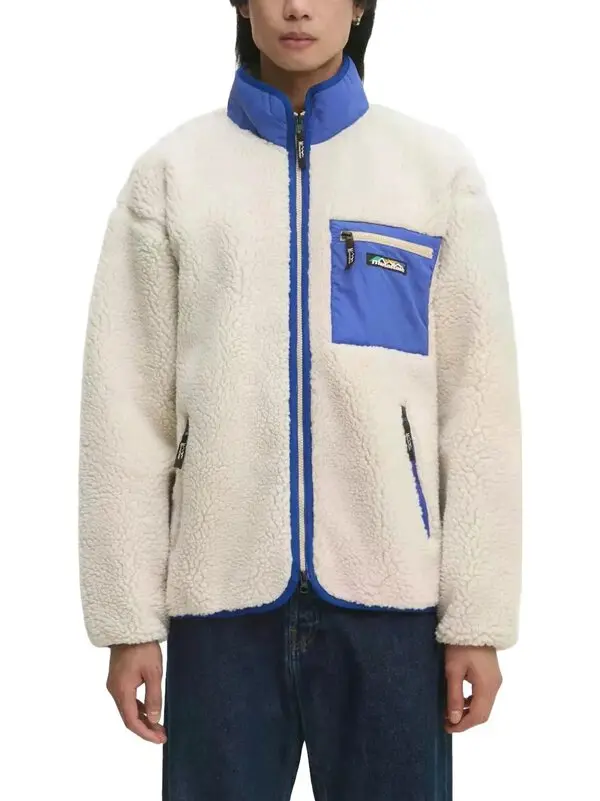 MANASTASH Fleece Panelled Zip-up Jacket - Neutrals