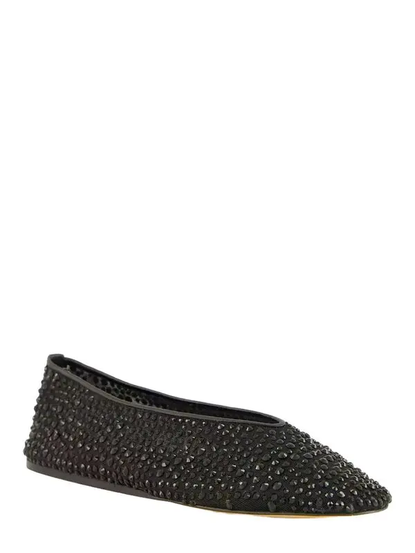Le Monde Beryl Luna Crystal-embellished Ballet Flats - Black