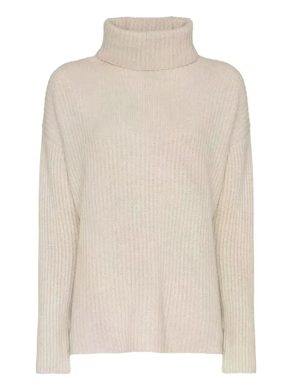 Le Kasha Lisbon Cashmere Roll Neck Jumper - Neutrals