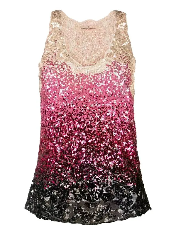 Ermanno Scervino Embellished Scoop Neck Tank Top - Neutrals