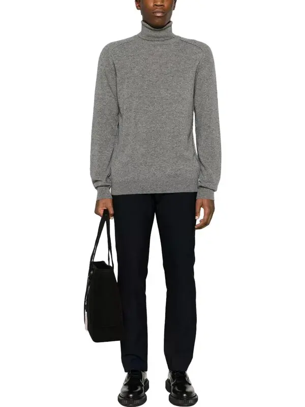ROBERTO COLLINA Fine-knit Mélange Jumper - Grey